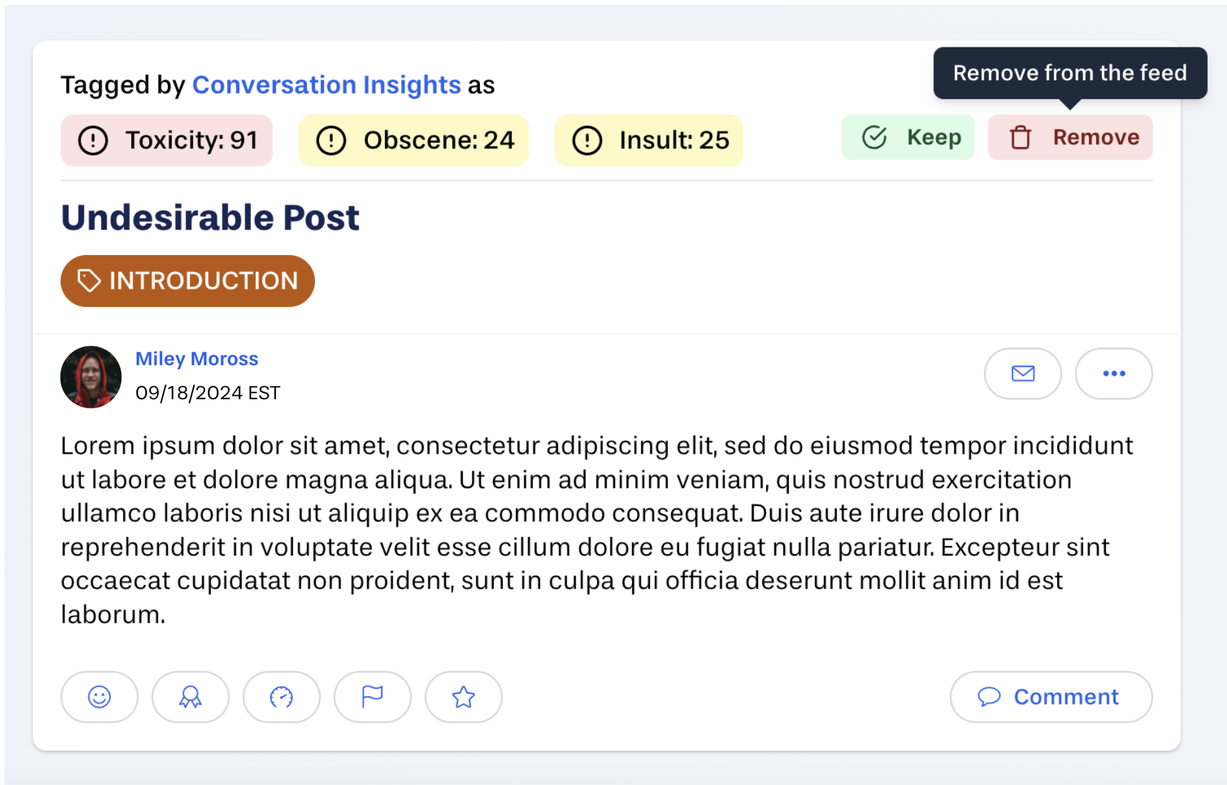 Conversation Insights Feature – Yellowdig