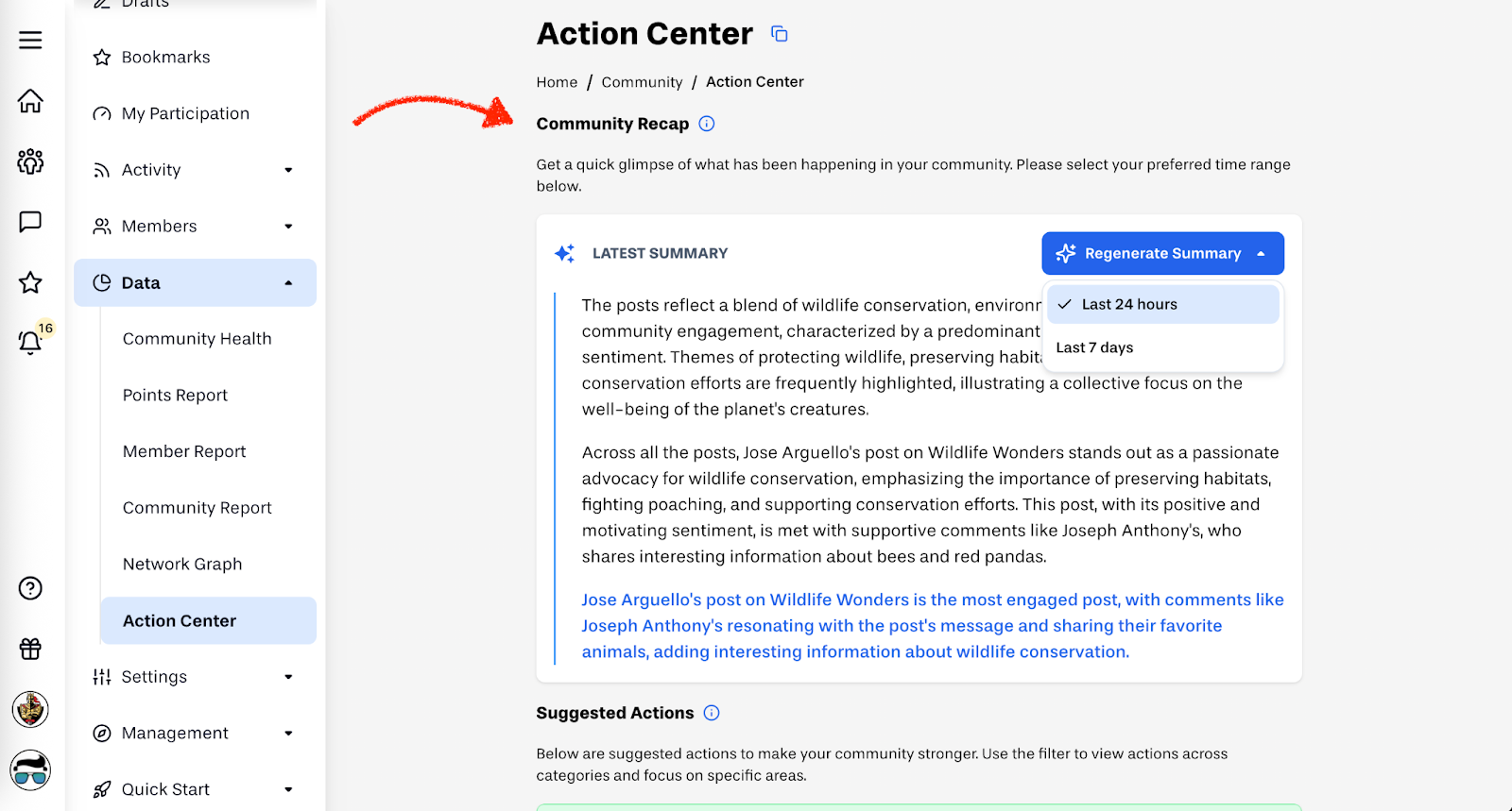 Action Center – Yellowdig